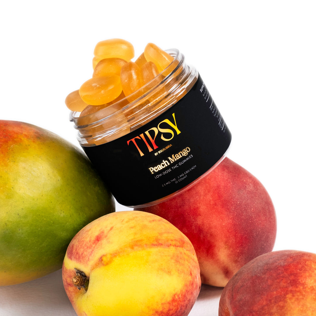 Tipsy Peach Mango THC Gummies – Equilibria